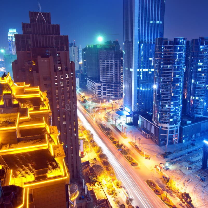 Shanghai Night stock photo. Image of asia, light, cityscape - 22743316