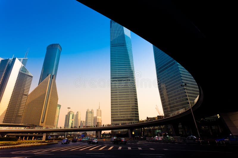 Shanghai office building stock image. Image of light - 22485715