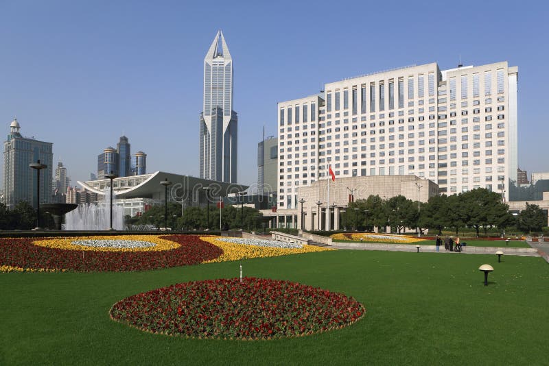 Shanghai People s Square stock photo. Image of shanghai - 35636674