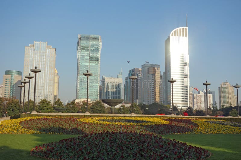 Shanghai Peoples Square editorial photography. Image of gardening ...