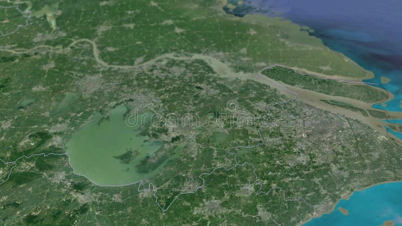 Shanghai - Physical Map of the Globe Animation Map Stock Video - Video ...