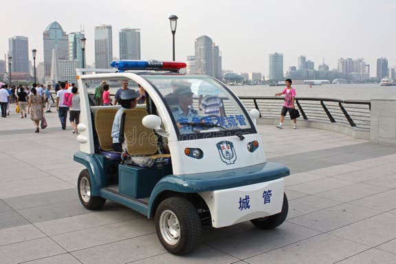 Shanghai police editorial stock image. Image of pedestrians - 19650294