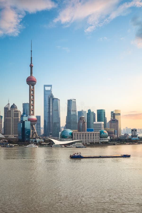 Shanghai Pudong Downtown Landscape Stock Image - Image of oriental ...