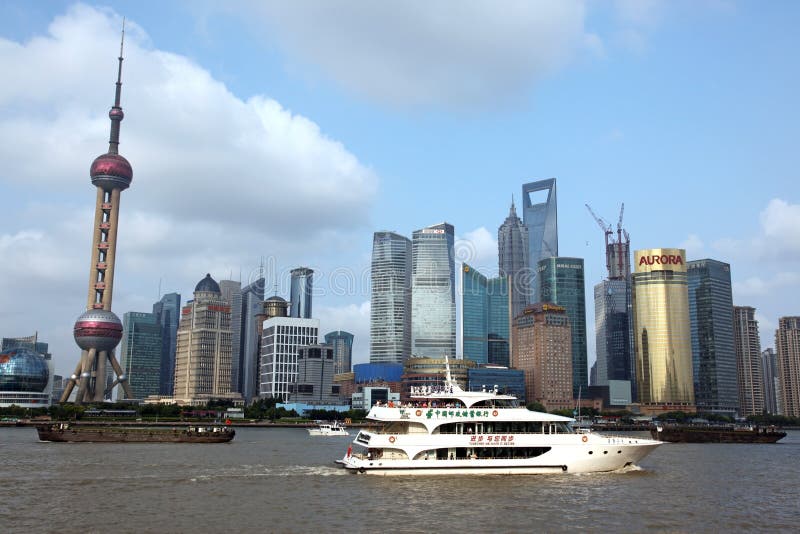 Shanghai Pudong Skyline View from the Bund - Editorial Photography ...