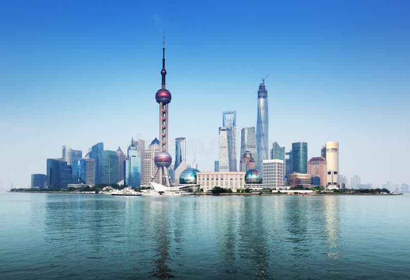 Shanghai skyline, stock photo. Image of architecture - 47701204