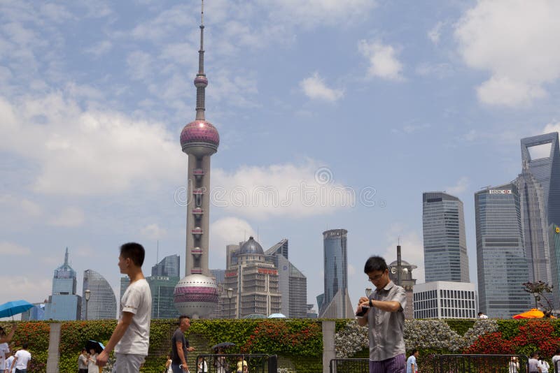Shanghai skyline editorial image. Image of exhibition - 101689960