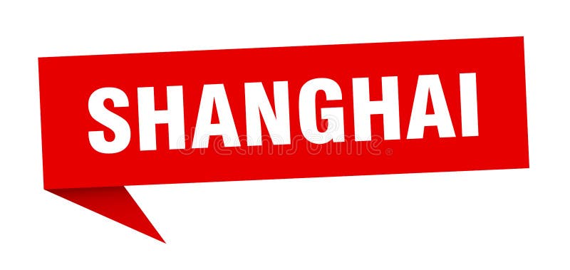 Shanghai Sticker. Shanghai Signpost Pointer Sign Stock Vector ...