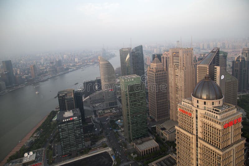 Shanghai sunset editorial stock image. Image of sundown - 45220819