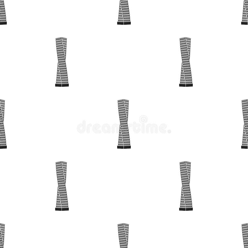The Shanghai Tower Icon in Black Style Isolated on White Background ...