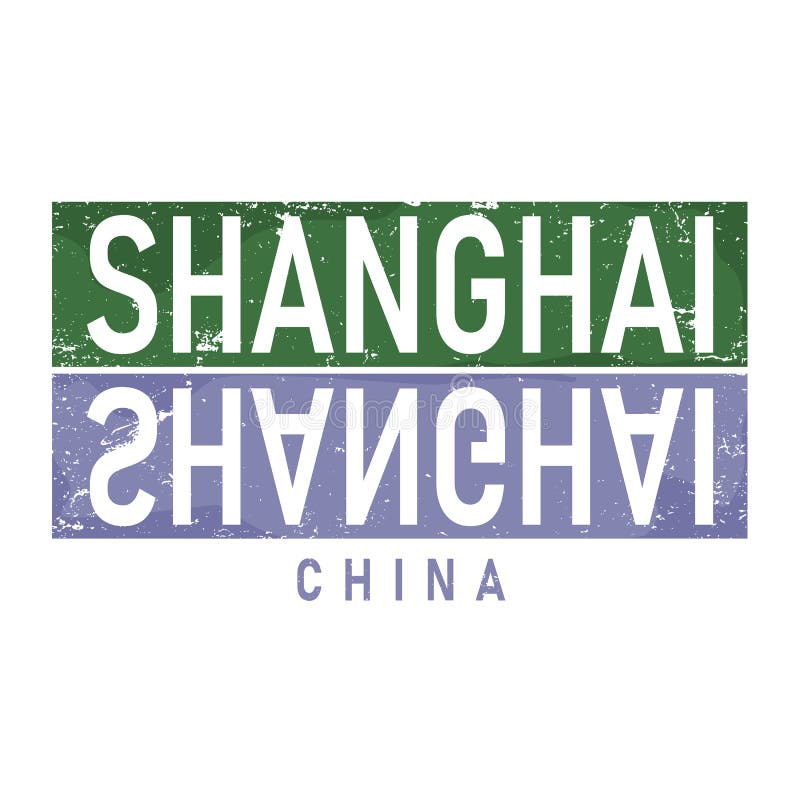 Shanghai Typography Design Vector, for T-shirt, Poster and Other Uses ...