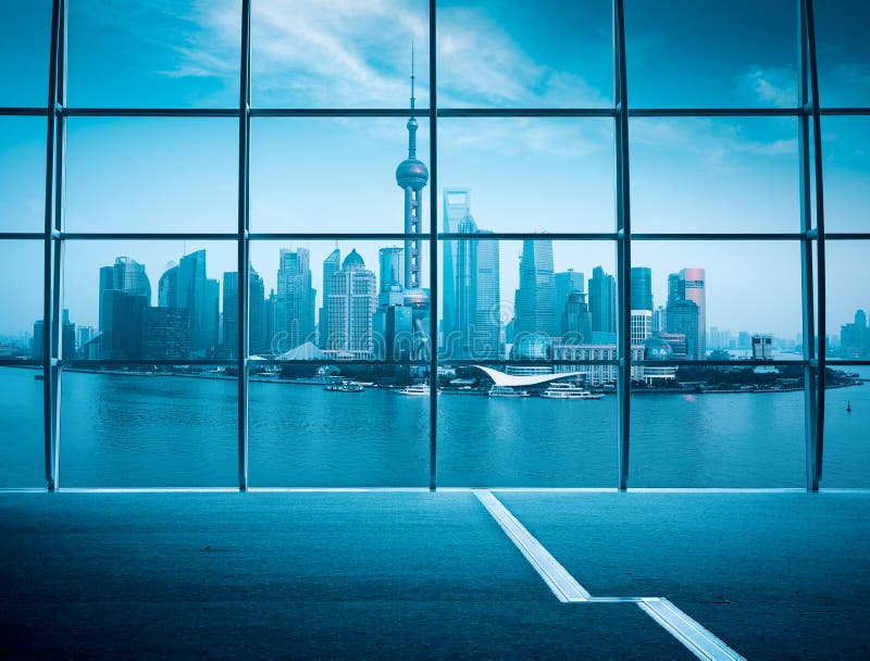 Shanghai Window Outside View Stock Photo - Image of futuristic, chinese ...