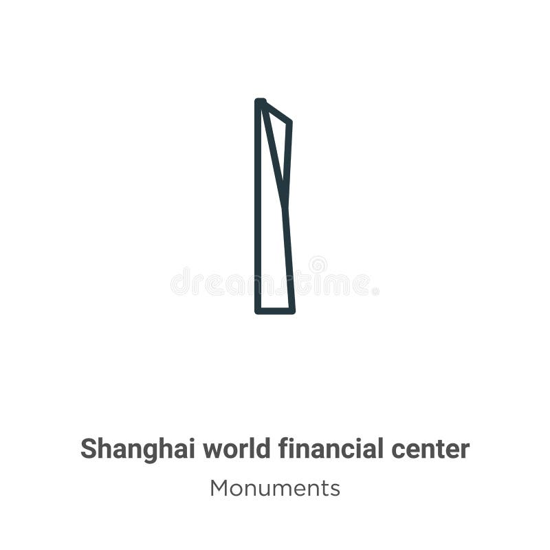 Shanghai World Financial Center Icon on White Background. Simple ...