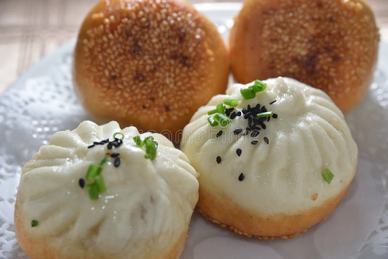 Shanghainese Pan Fried Pork Bun Stock Photo - Image of chinese ...