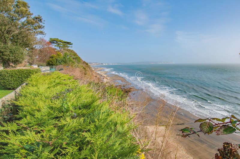 Shanklin IOW Beach from the Clifftop on a March Day Stock Photo - Image ...