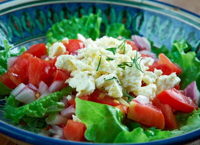 Shanklish Salad stock image. Image of tomato, shanklalaquo - 75526765
