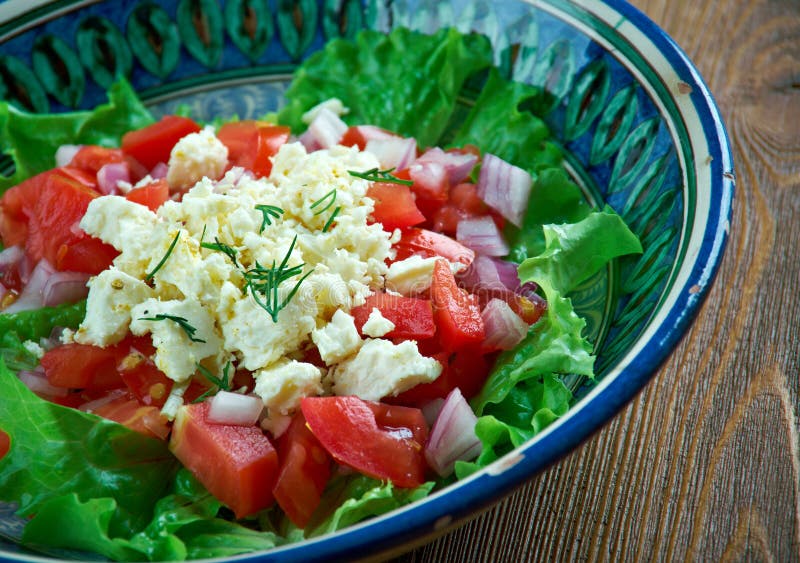 Shanklish Salad stock photo. Image of green, tomato, cuisine - 75526446