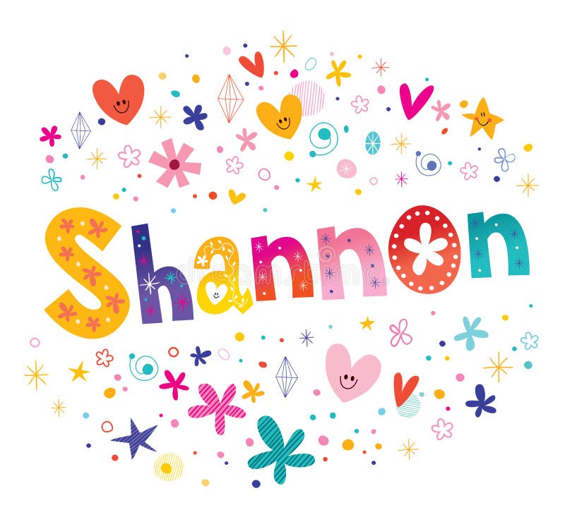 Shannon girls name stock vector. Illustration of birth - 93692131