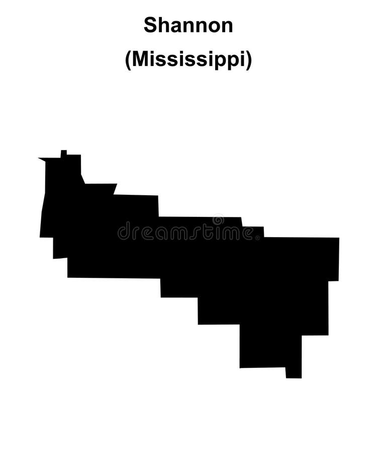 Shannon outline map stock vector. Illustration of border - 387463870