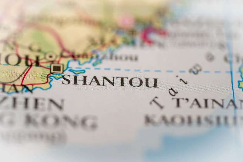 Shantou, China Highlighted on a World Map Stock Photo - Image of ...