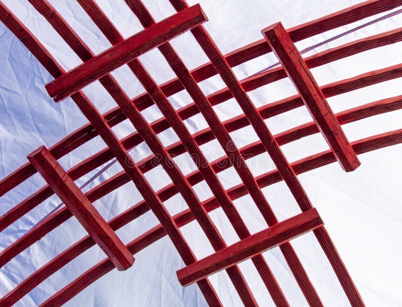 Shanyrak Ceiling in a Kazakh Yurt As a Background Stock Image - Image ...