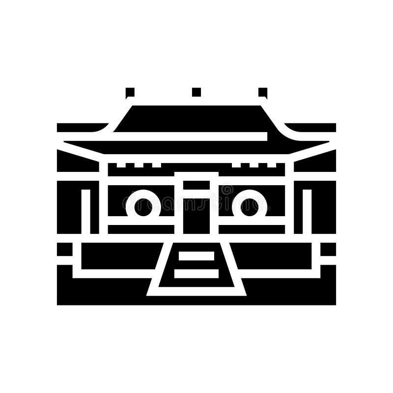 Shaolin Monastery Glyph Icon Vector Illustration Stock Vector ...