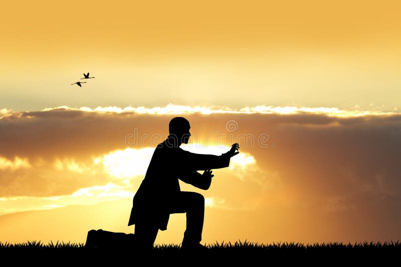 Shaolin at sunset stock illustration. Illustration of attack - 69375082