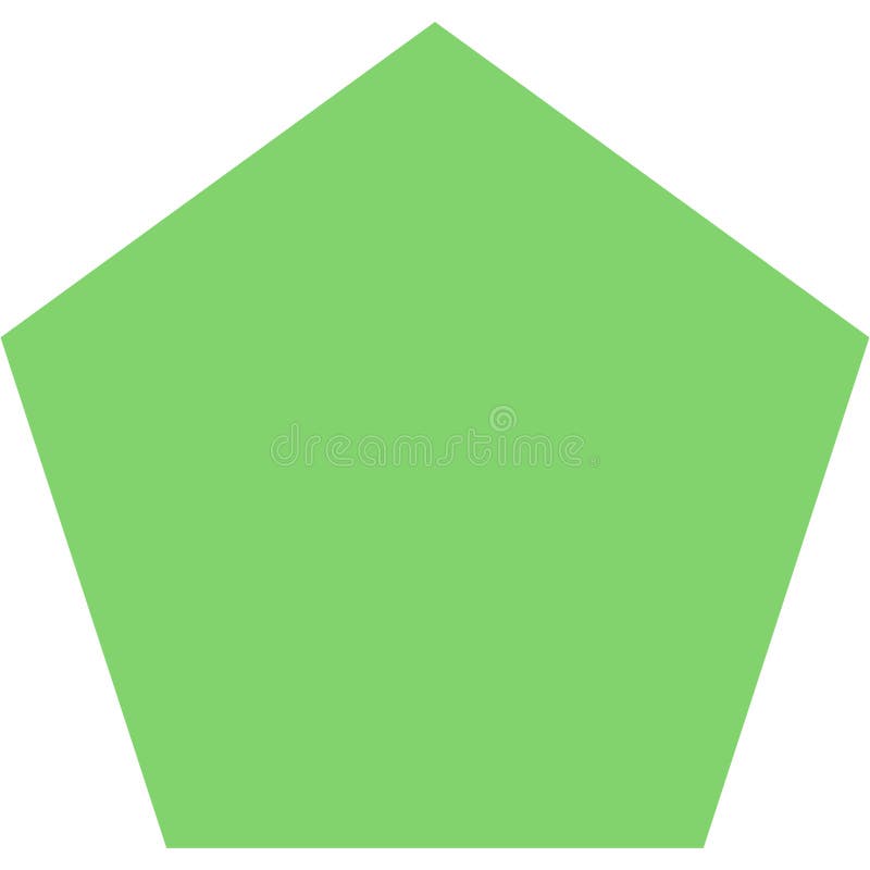 Pentagon Shape for the Study of Children Stock Vector - Illustration of ...