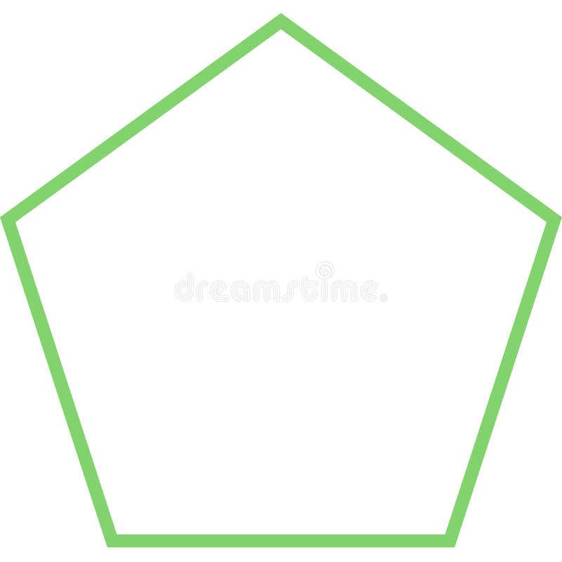 Pentagon Shape for the Study of Children Stock Vector - Illustration of ...