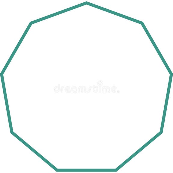 Nonagon Shape in Geometric for Mathematics and Science Stock Vector ...