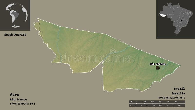 Acre state flag, Brazil stock illustration. Illustration of collection ...