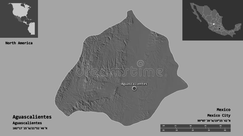 Aguascalientes, State of Mexico,. Previews. Bilevel Stock Illustration ...