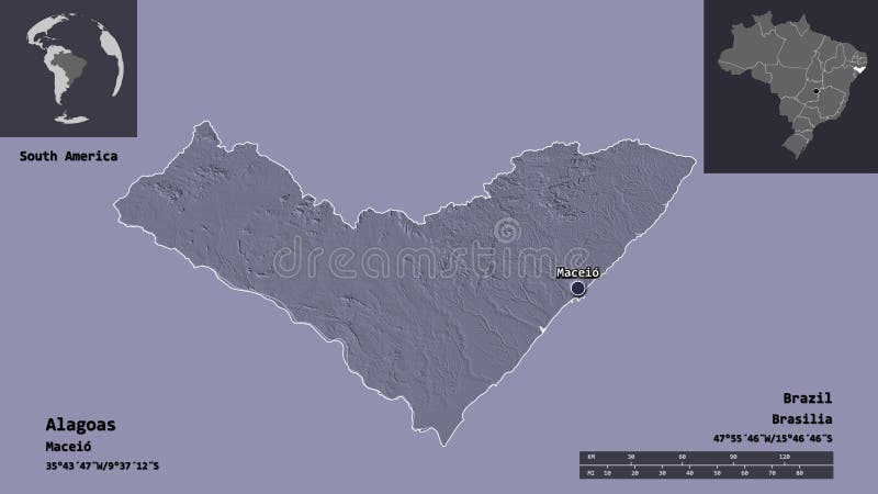 Alagoas, State of Brazil,. Previews. Administrative Stock Illustration ...