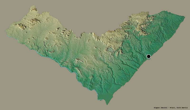 Alagoas State regions map stock illustration. Illustration of brazil ...