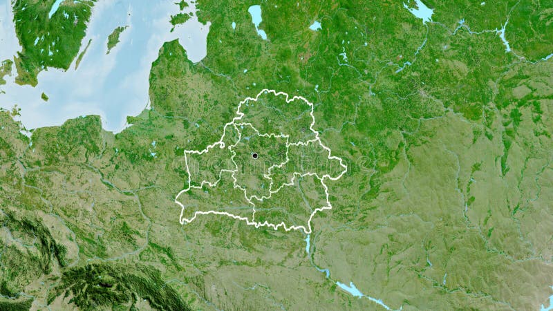 Shape of Belarus with Regional Borders. Satellite. Stock Illustration ...