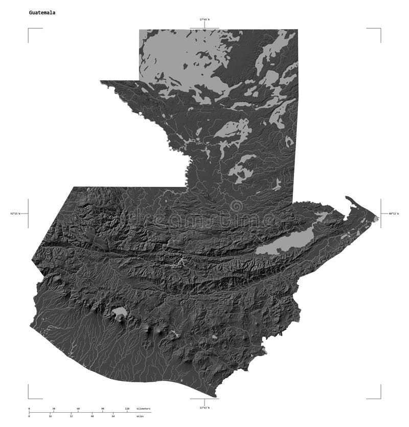 Guatemala Shape on White. Bilevel Stock Illustration - Illustration of ...