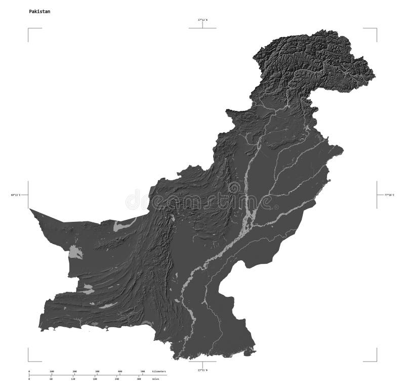 Pakistan Shape on White. Sepia Stock Illustration - Illustration of ...