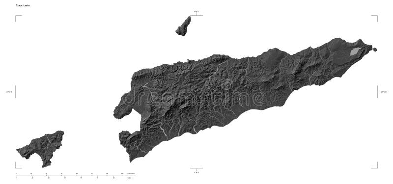 Timor Leste Shape on White. Bilevel Stock Illustration - Illustration ...