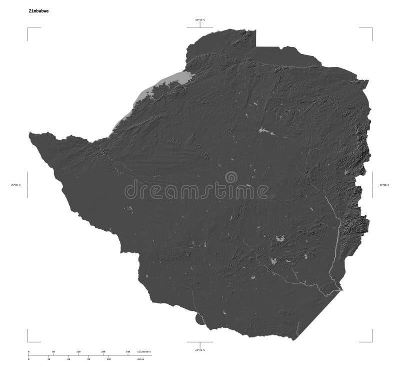 Zimbabwe Shape on White. Bilevel Stock Illustration - Illustration of ...