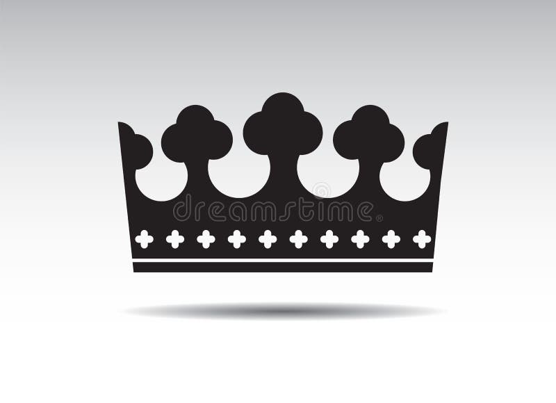 Shape of Black King Crown Icon. Vector Illustration Stock Illustration ...