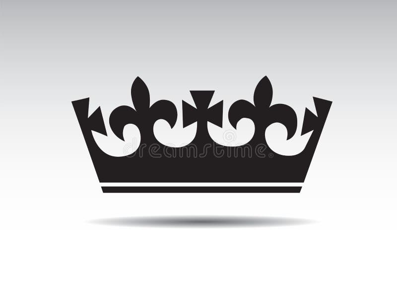 Shape of Black King Crown Icon. Vector Illustration Stock Illustration ...