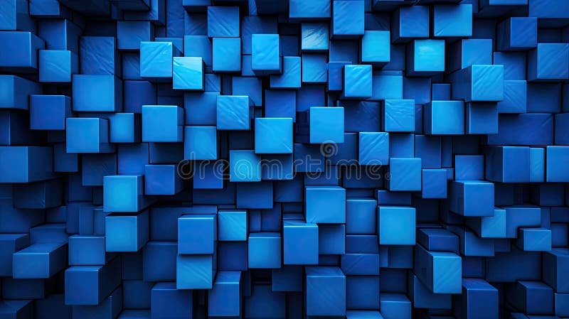 Shape blue blocks stock illustration. Illustration of generated - 313809062