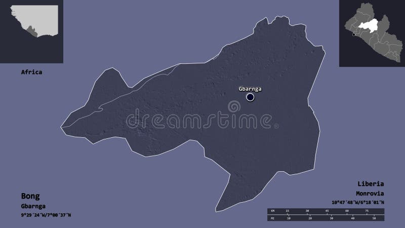Bong, County of Liberia,. Previews. Administrative Stock Illustration ...
