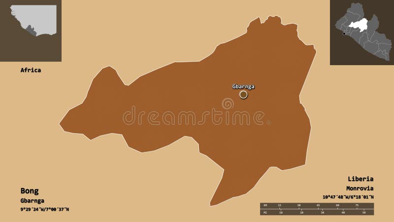 Bong County of Liberia Flag Textile Cloth Fabric Waving on the Top ...