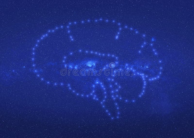 Shape of Brain Constellation in Outer Space Stock Photo - Image of ...