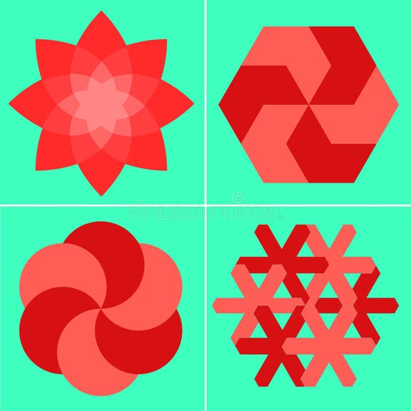 Shape Builder Vector Elements Stock Vector - Illustration of flower ...