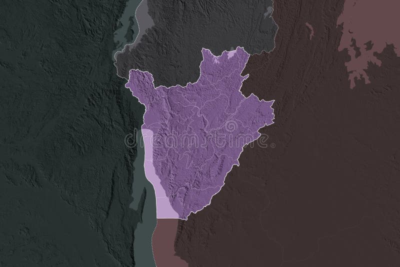 Burundi Borders. Neighbourhood Desaturated. Administrative Stock ...