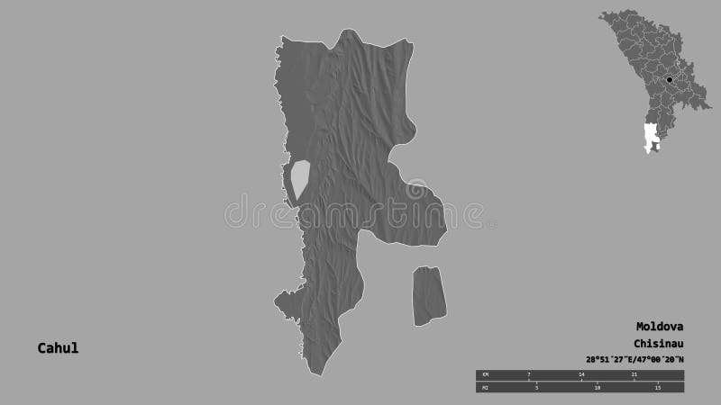 Cahul, District of Moldova, Zoomed. Bilevel Stock Illustration ...