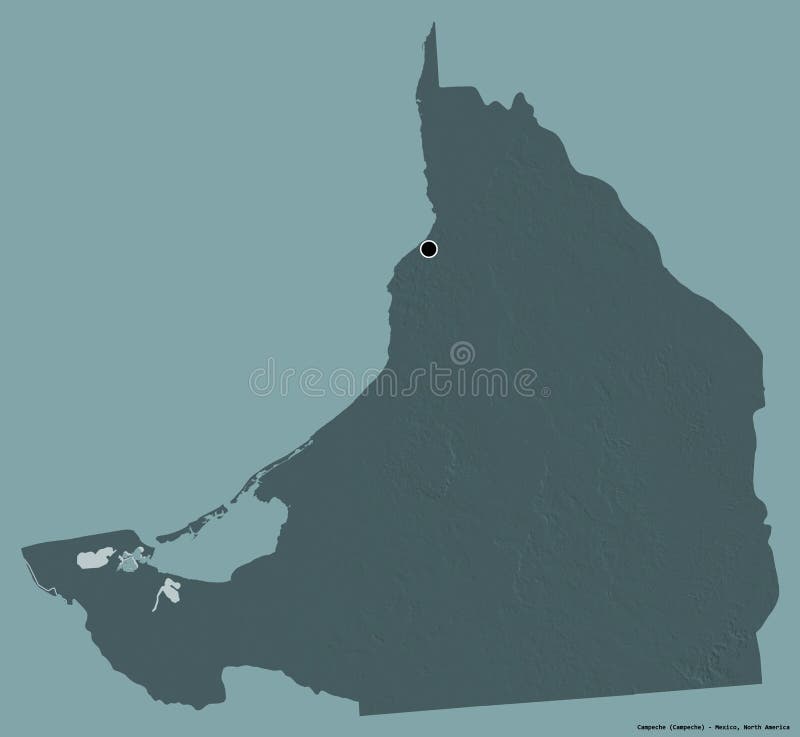 Campeche, State of Mexico, on Solid. Administrative Stock Illustration ...