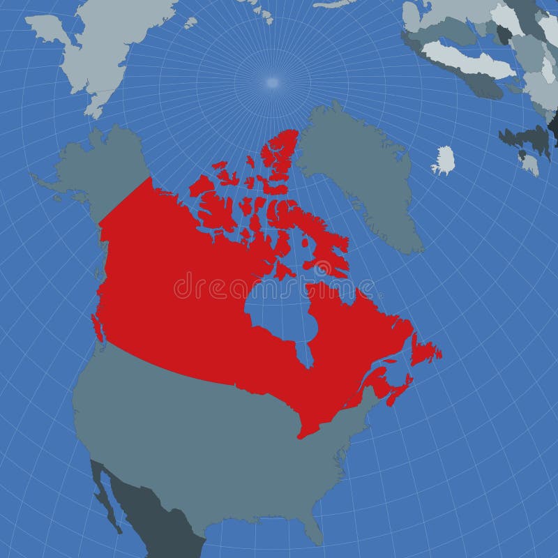 Shape of Canada, Polygonal Sunburst. Stock Vector - Illustration of ...