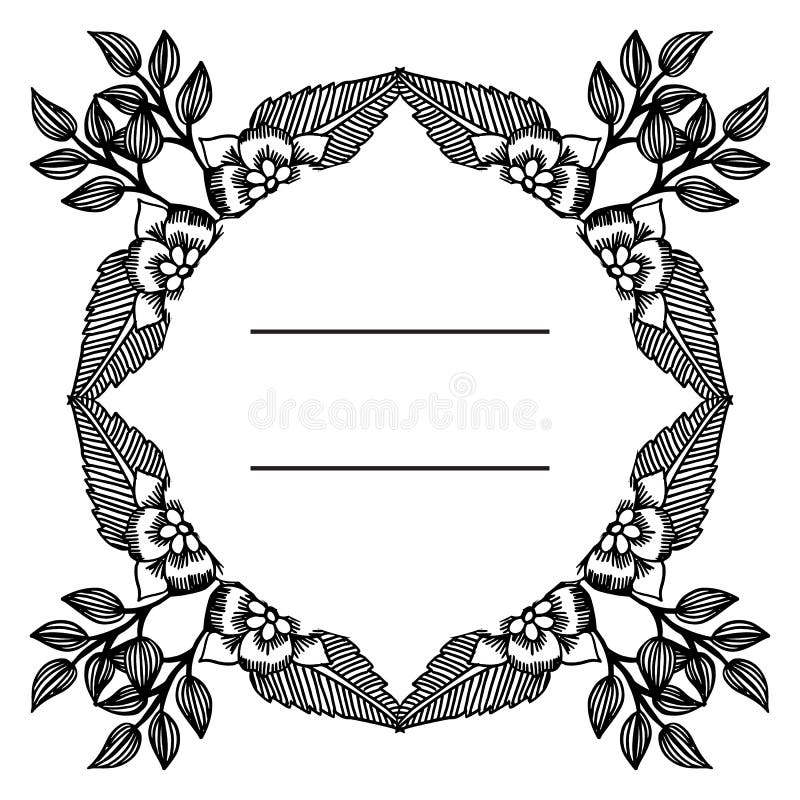Shape of Cards, with Design Pattern Floral Frame, Isolated on a White ...